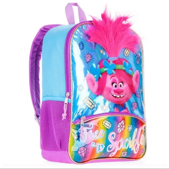 Dreamworks | Accessories | Left Trolls Princess Poppy Backpack Whair ...